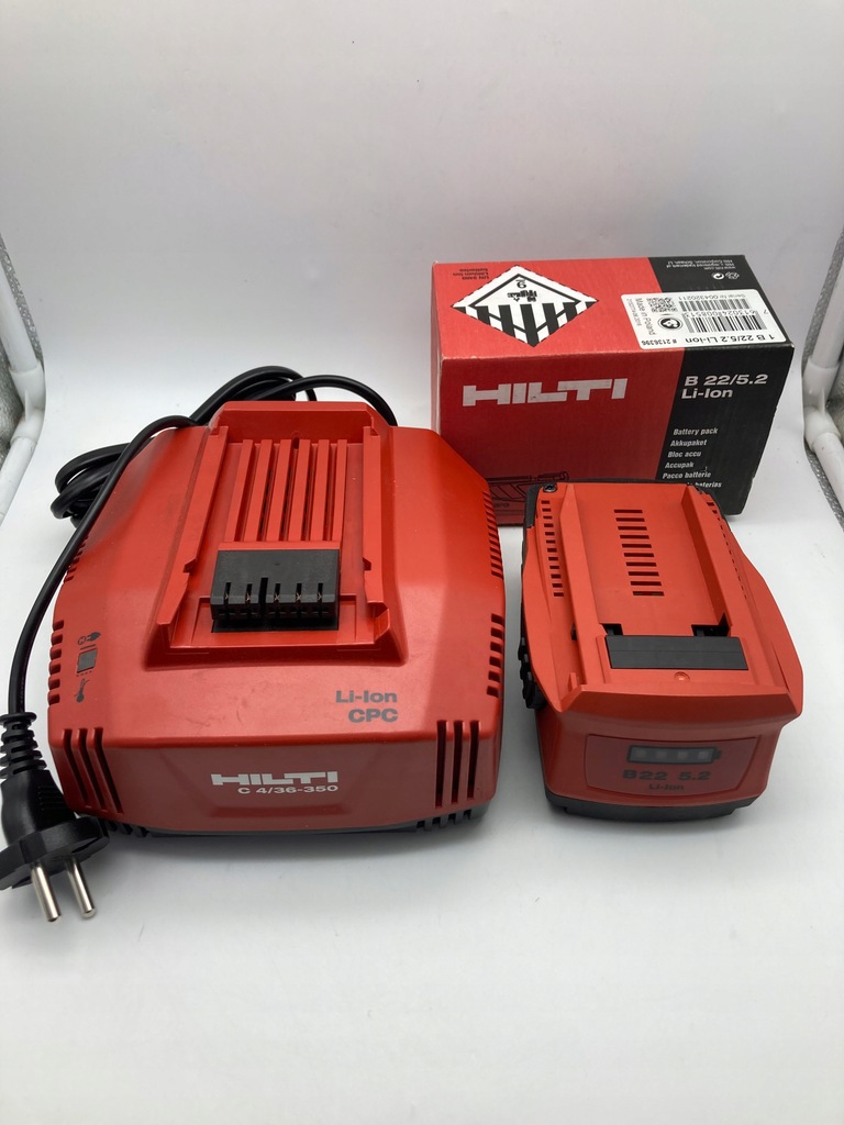 Ładowarka do baterii HILTI C4/36-350 + AKU B22/5,2 - 12894915702 - oficjalne archiwum Allegro