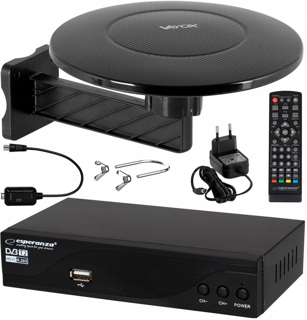 ANTENA DOOKÓLNA + DEKODER TUNER TV NAZIEMNA DVB-T2 - 11770708607 ...