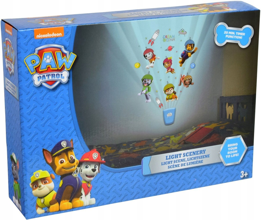 PSI PATROL PROJEKTOR LAMPKA + NAKLEJKI NA ŚCIANĘ - 9266752820 ...