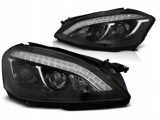 LAMPY MERCEDES W221 S-KLASA 05-09 BLACK LED AFS - 12259216507 - oficjalne archiwum Allegro