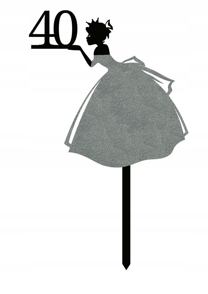 TOPPER KOBIETA NA TORT DOWOLNA CYFRA 18 30 40 50 - 12039352228 - oficjalne archiwum Allegro