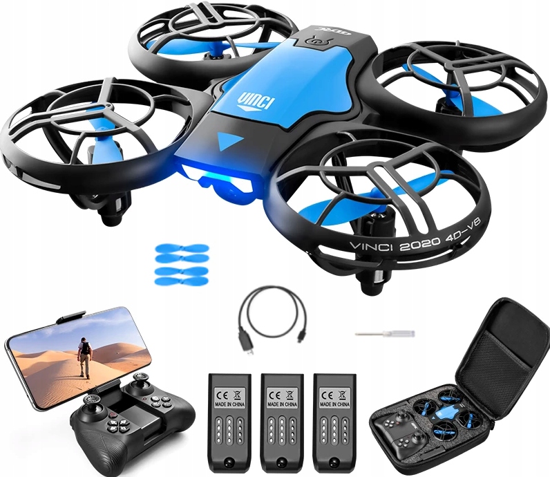 DRON MINI V8 4DRC Z KAMERA 4K RC 45min QUADCOPTER - 12047978001 ...