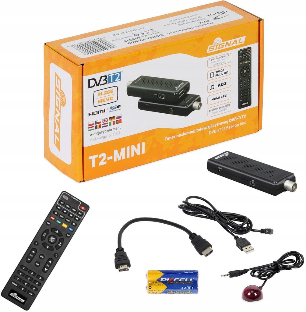 Tuner SIGNAL T2-MINI DVB-T2 H.265 HEVC USB 5V - 12139672553 - oficjalne ...