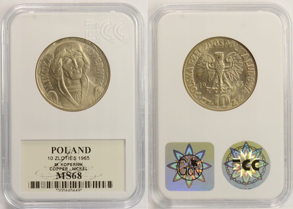 AF. 10 ZŁOTYCH 1965 M.KOPERNIK MS68 24.03 - 13469428894 - oficjalne archiwum Allegro