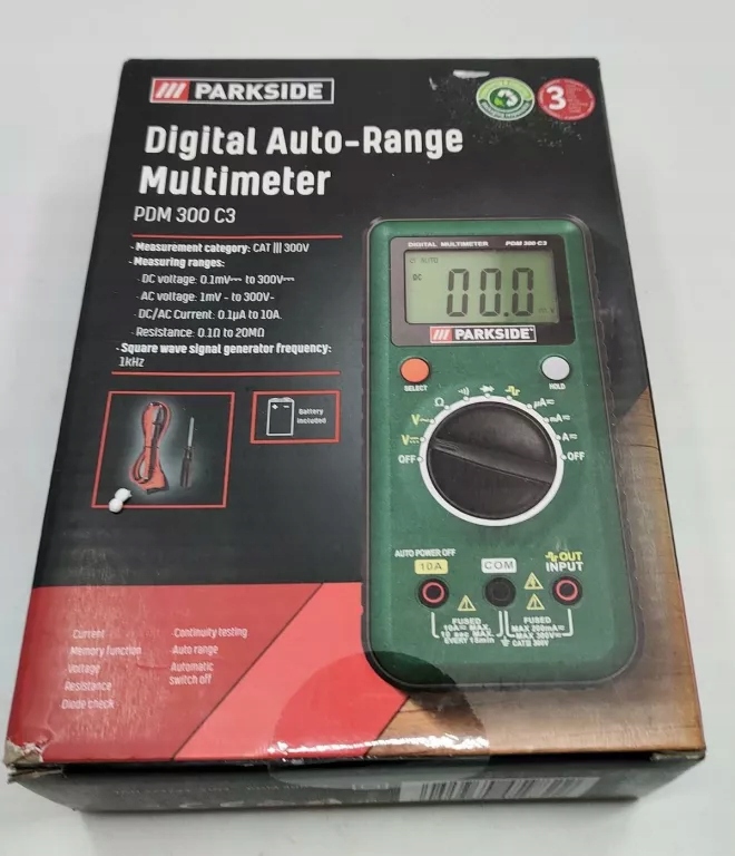 MULTIMETR PARKSIDE PDM 300 C3 - 12535865489 - oficjalne archiwum Allegro