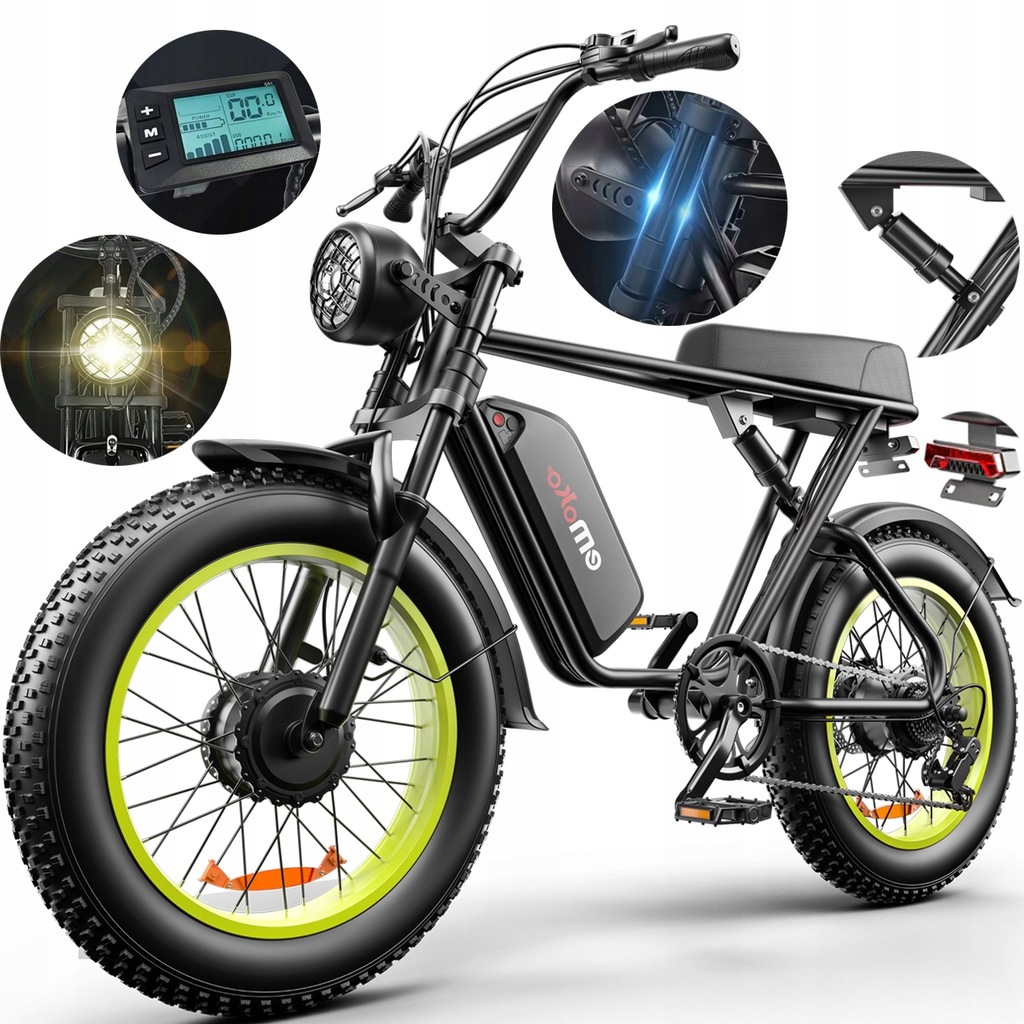 EMOKO C91 17,5AH pojazdy elektryczny dla dorosłych 1000W 48V 45KM/H ...