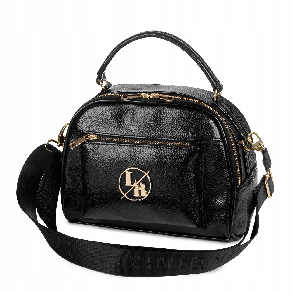 LAURA BIAGGI POLSKA TOREBKA DAMSKA LISTONOSZKA KUFEREK CZARNA SKÓRA - 15035558779 - oficjalne ...