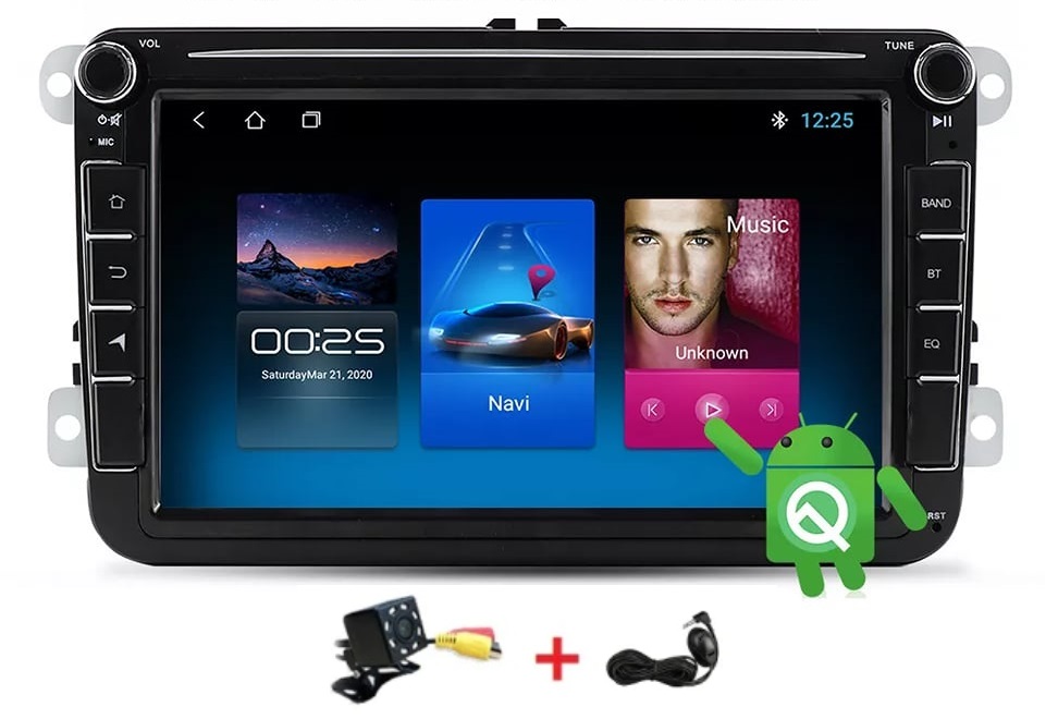 RADIO 2 DIN ANDROID 10 VW GOLF V VI PASSAT B6 B7 - 10980502117 - oficjalne archiwum Allegro