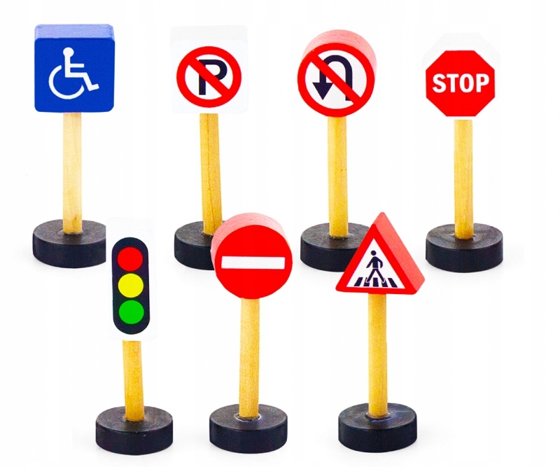 zabawkowe ZNAKI DROGOWE drewniane zabawki dzieci - 9614223784 - oficjalne archiwum Allegro