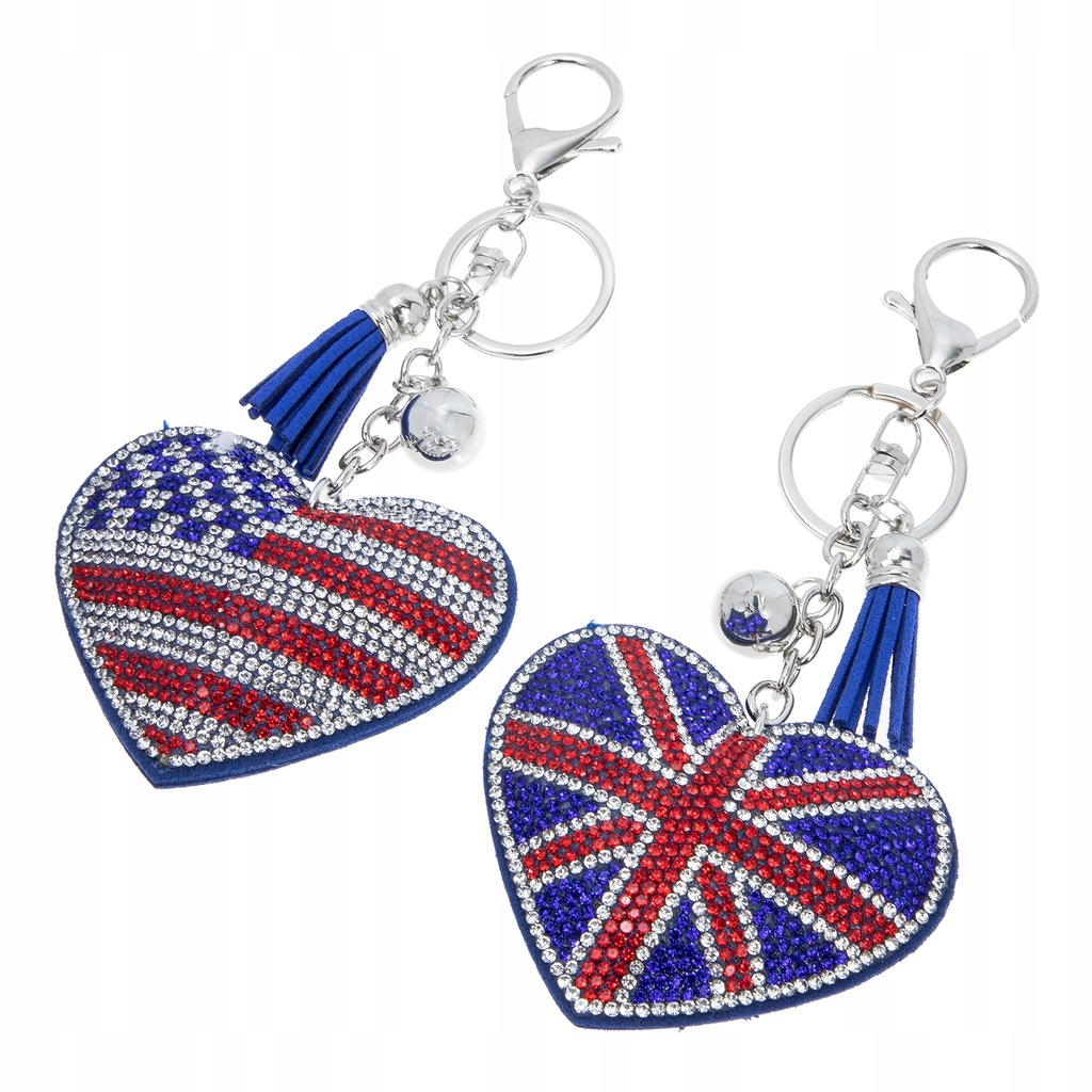 Rhinestone Keychain Car Fob Decoration Flag 2 Pcs - 13706708312 ...