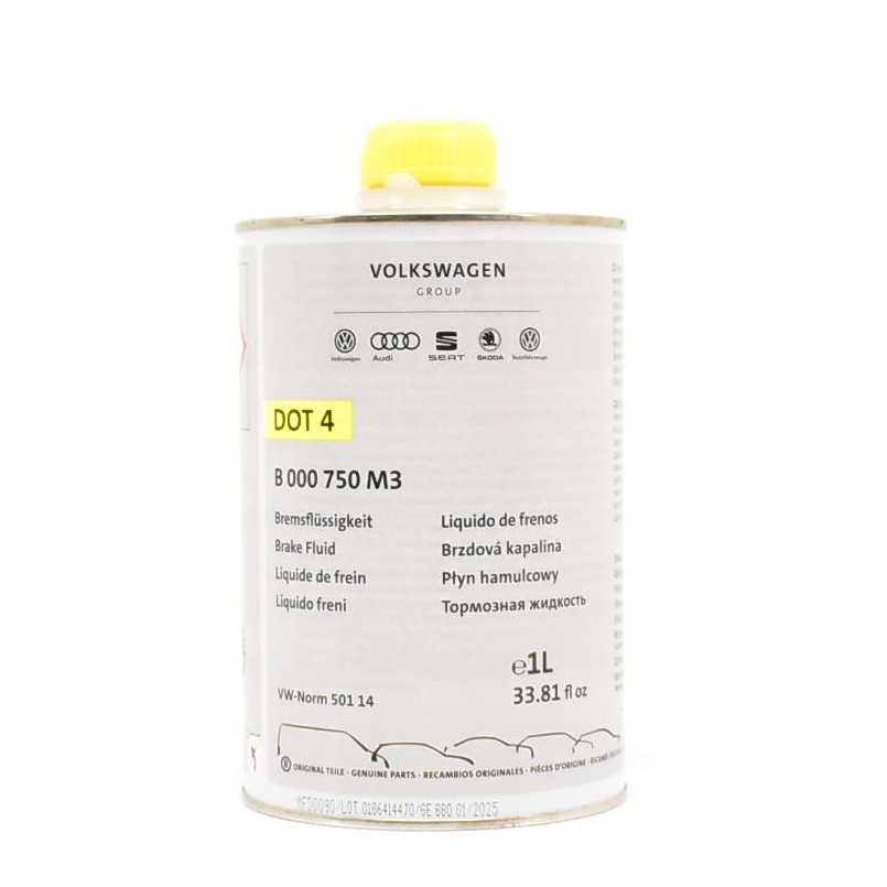 PŁYN HAMULCOWY 1L DOT 4 OE VW AUDI VAG - 13720012595 - oficjalne ...