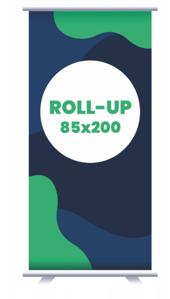 ROLL-UP 85x200, ROLLUP z wydrukiem 1440 DPI - 13891871768 - oficjalne archiwum Allegro