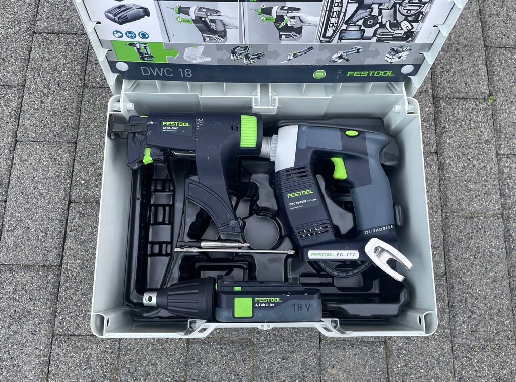 Wkrętarka akumulatorowa do płyt GK Festool DWC 18-2500 AF 55 18V 3,1 Ah - 14389039896 ...