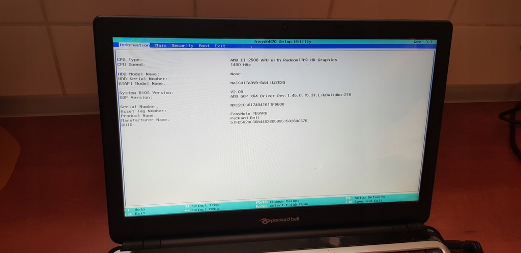 LAPTOP PACKARD BELL MS 2384 DZIAŁA ALE - 12539373336 - oficjalne ...