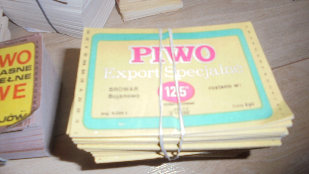 Paczka etykiet na piwo browar Bojanowo design PRL - 13325910786 - oficjalne archiwum Allegro