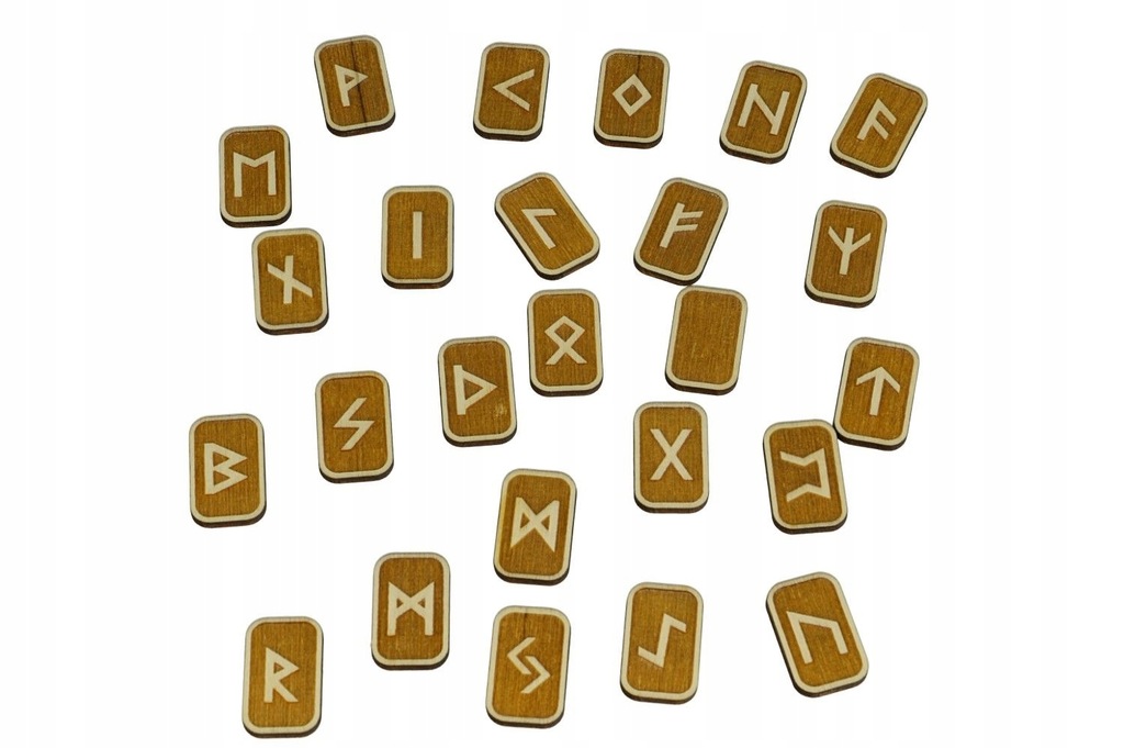 Runy do wróżenia na drewnie 25 sztuk - 7957351078 - oficjalne archiwum ...