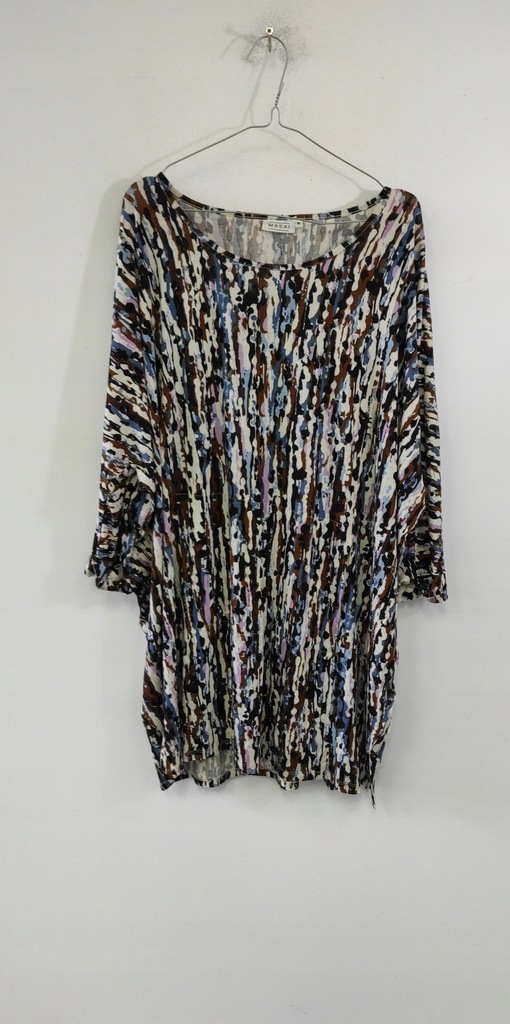 B485 MASAI LUŹNA BLUZKA DAMSKA KOLOROWE PLAMY R.M - 12637143851 ...