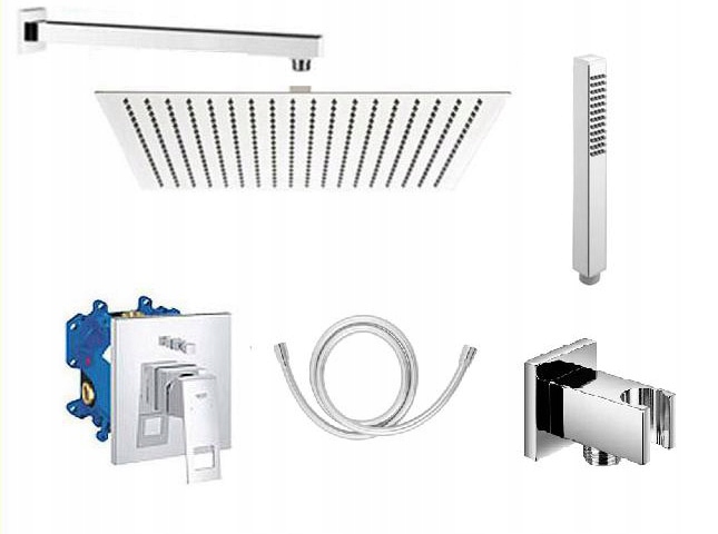 GROHE EUROCUBE ZESTAW PODTYNKOWY DESZCZOWNICA 30 - 7335968760 - oficjalne archiwum Allegro