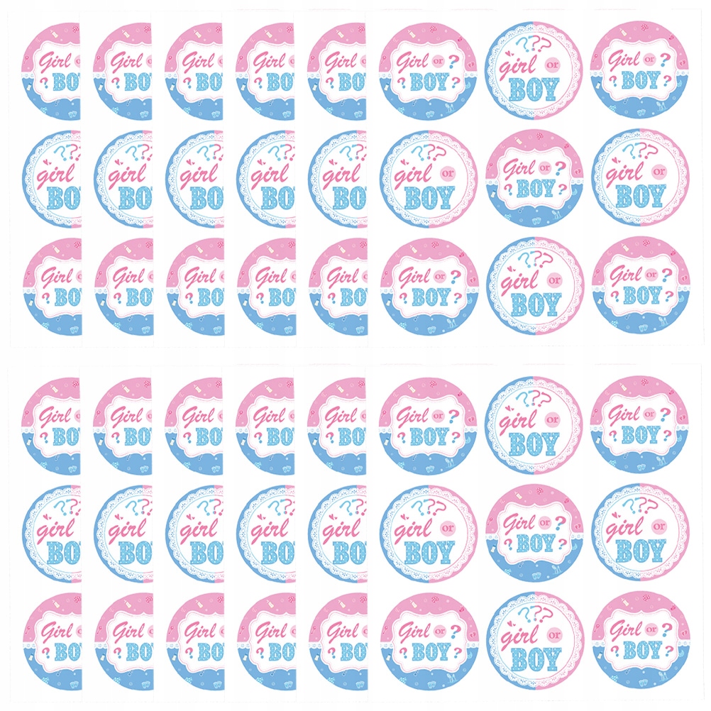BABY SHOWER STICKER FAVOR LABEL BOY GIRL STICKERS - 14341706438 ...