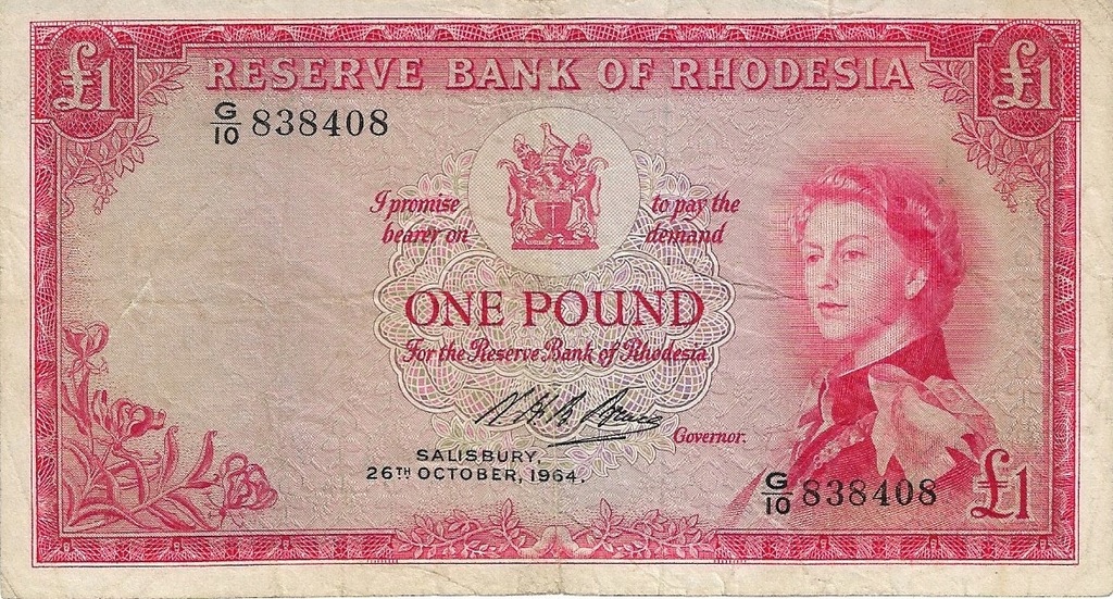 Rodezja 1 pound 1964r rzadki - 15149760479 - oficjalne archiwum Allegro