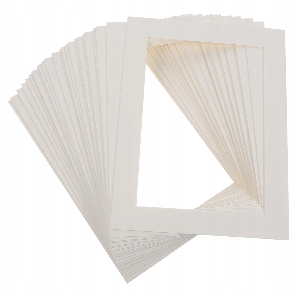 White Photo Frames Cardboard Pre-cut Mat 25 Pcs - 13795435489 ...