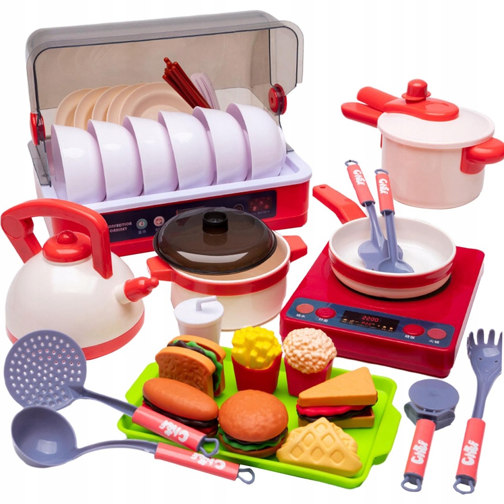 Children Kitchen Pretend Play Set Cookware 46Pcs - 14299181601 ...