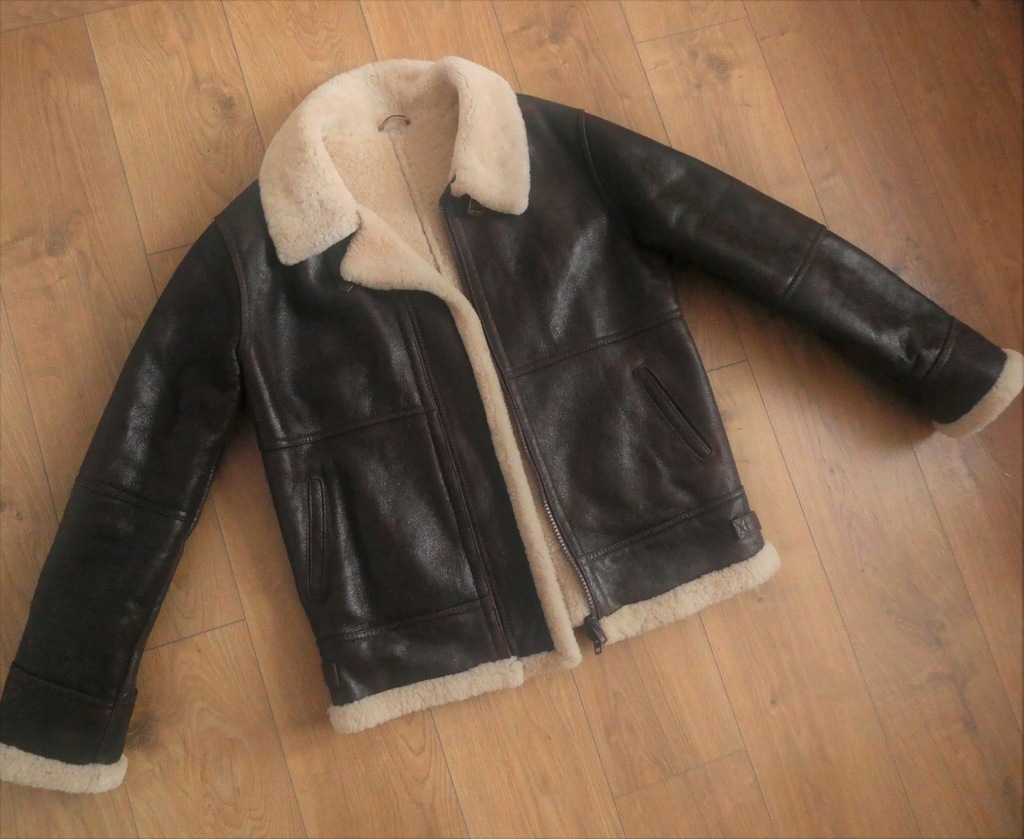 Kurtka skórzana męska KOŻUCH B3 pilotka SKÓRA L - 13161463024 ...