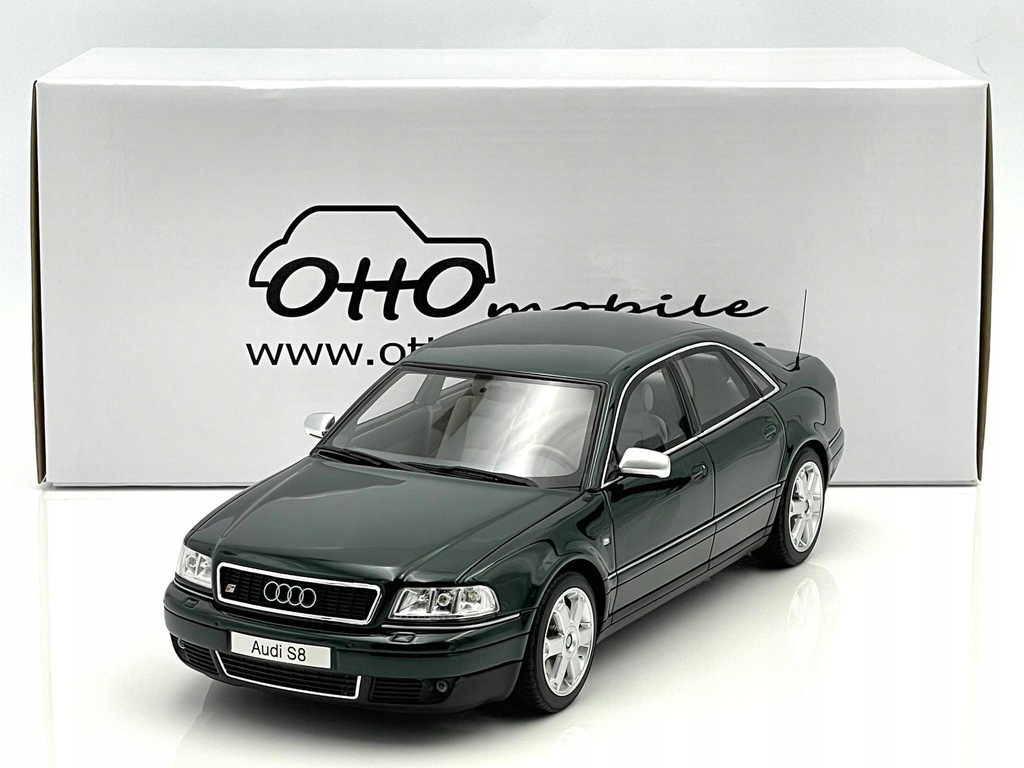 Audi S8 D2, green Otto mobile 1:18 - 13334043672 - oficjalne archiwum Allegro