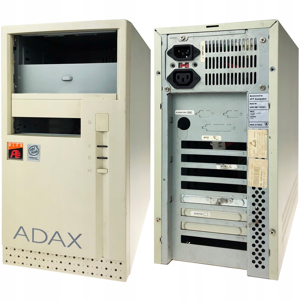 Obudowa AT ADAX z zasilaczem 100% OK %xU - 9942976831 - oficjalne ...