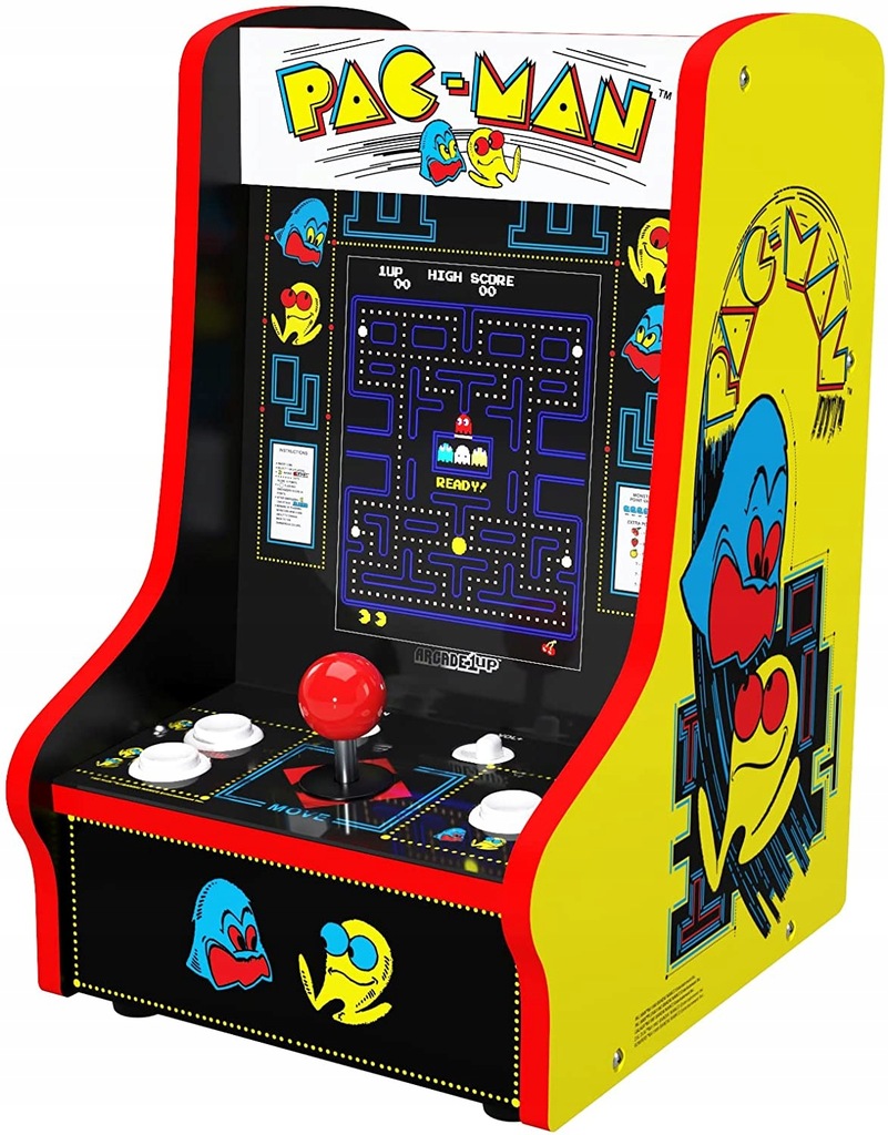PAC-MAN PACMAN Stojący Automat Konsola Arcade 5w1 - 12999659131 ...