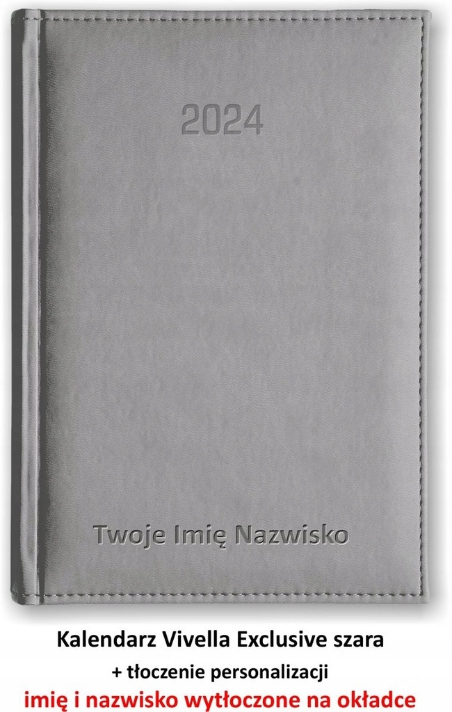 Kalendarz 2024 B6 DZ + TŁOCZONE IMIĘ I NAZWISKO - 14335882548 - oficjalne archiwum Allegro