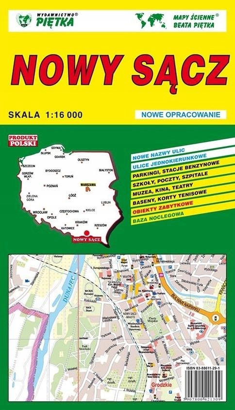 Nowy Sącz Plan Miasta mapa Nowego Sącza - 8129310429 - oficjalne ...