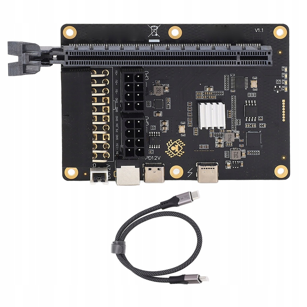Zewnętrzna stacja GPU Dock PCIE X16 Typ C USB4 Graphics Card Karta 33 ...