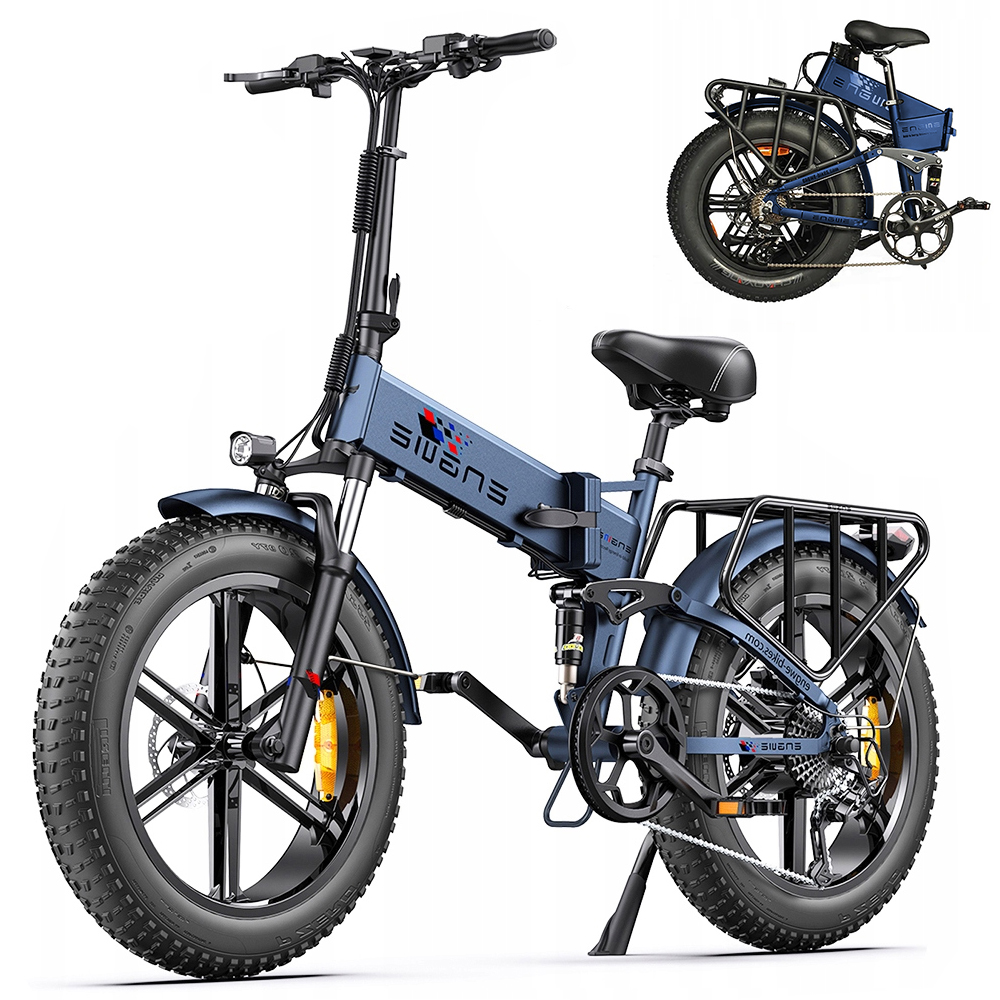 Rower elektryczny Engwe ENGINE PRO Blue-120KM rama 20 cali błękitny ...