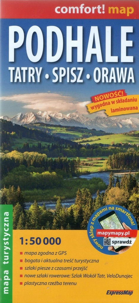 PODHALE mapa turystyczna LAMINOWANA EXPRESSMAP - 10608710554 ...