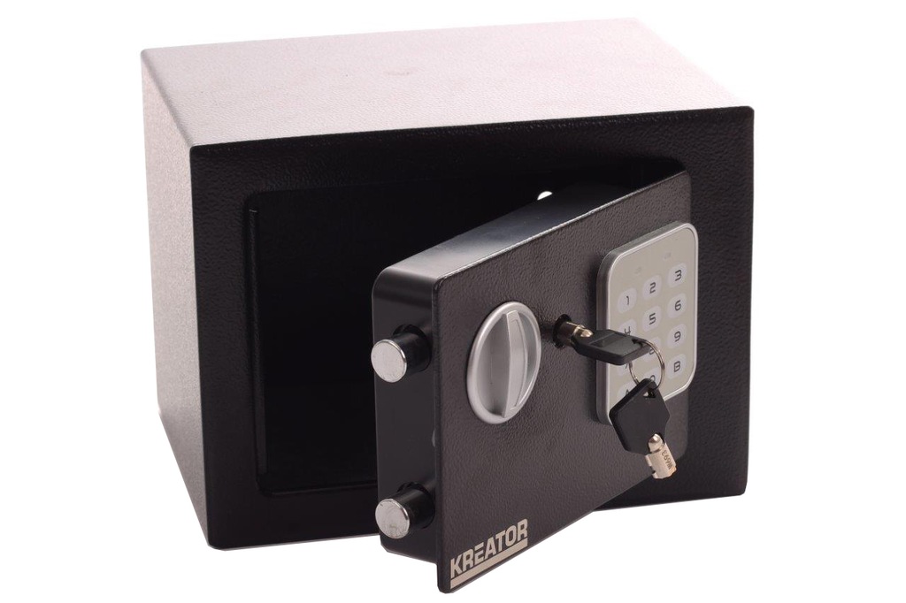 SEJF MINI MAŁY BIUROWY ELEKTRONICZNY NA KOD KLUCZ - 7364959257 ...