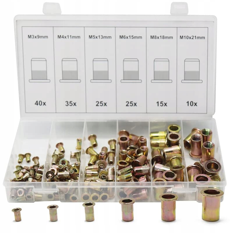 CCLIFE asortyment nitonakrętek M3 M4 M5 M6 M8 M10 - 13928704299 - oficjalne archiwum Allegro