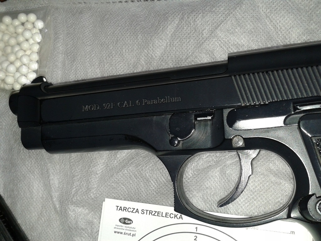 Beretta mod 92F Parabellum Keiheisha Green Gas 6mm - 12573177602 - oficjalne archiwum Allegro