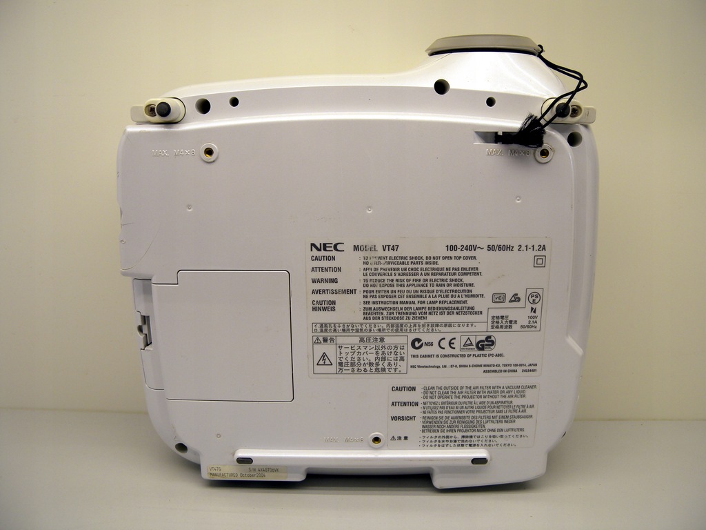 PROJEKTOR RZUTNIK MULTIMEDIALNY NEC VT47 +KABLE - 8455671417 ...