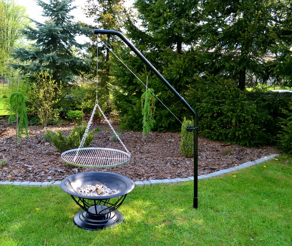 Grill ogrodowy żuraw ogniskowy nad ognisko ruszt - 12143808020 ...
