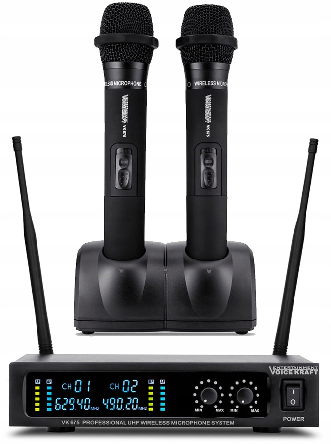 Mikrofony bezprzewodowe Voice Kraft V-675 - 12598561292 - oficjalne archiwum Allegro