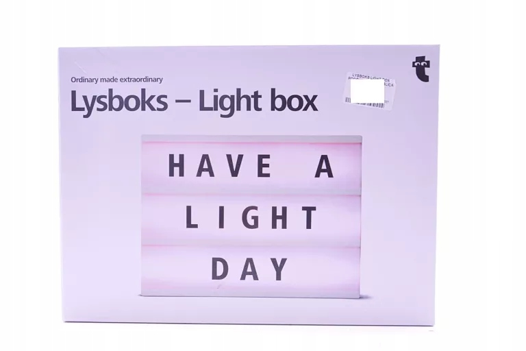 LYSBOKS LIGHT BOX PODŚWIETLANA TABLICA Z LITERAMI - 12619584102 ...