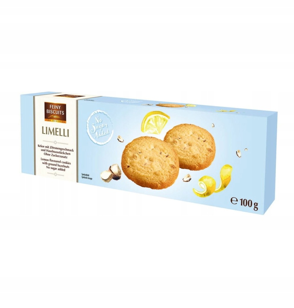 Feiny Biscuits Limelli Zitronen bez Cukru 100 g - 14544766779 ...