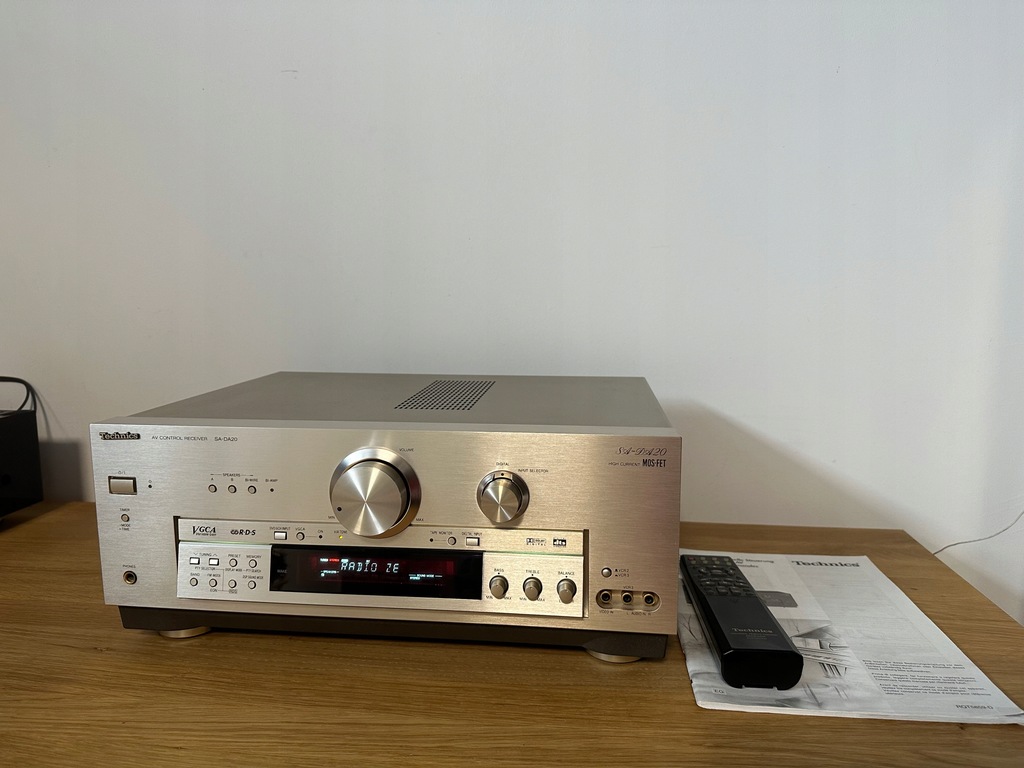 TECHNICS SA-DA20 AMPLITUNER + ORYGINALNY PILOT NAJWYŻSZY MODEL TOP UNIKAT ! - 14803171136 ...