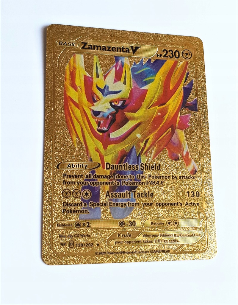 Karta Pokemon Zamazenta V Gold - 12824907887 - oficjalne archiwum Allegro