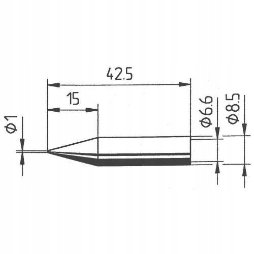 Grot lutowniczy Ersa 842 BD, Kształt ołówka, 1 mm - 9817940306 ...