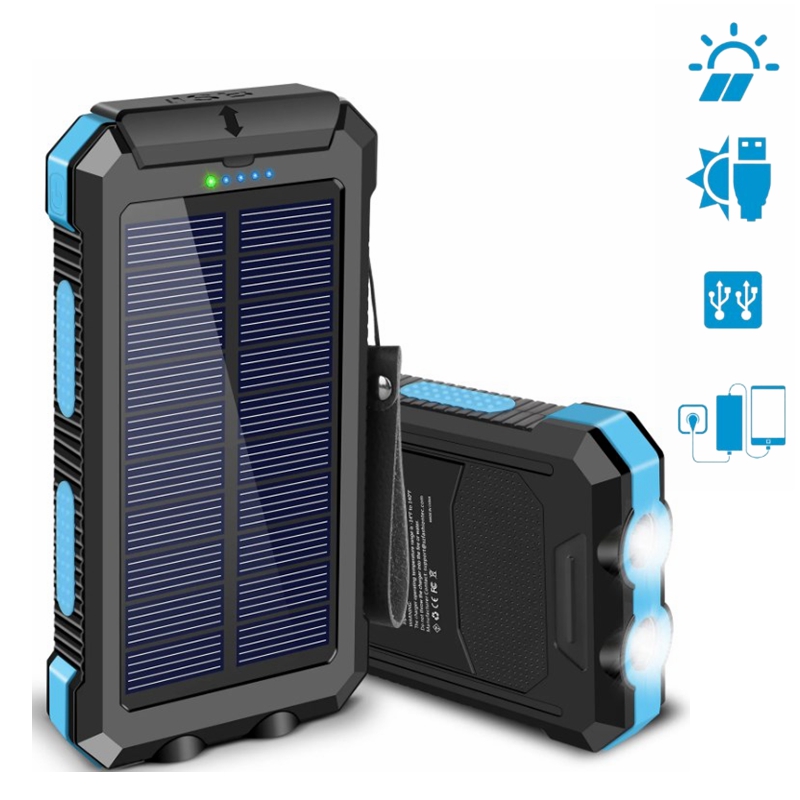 PRZENOŚNY SOLARNY POWER BANK 30000mAh 2x USB LATARKA - 15009361714 ...