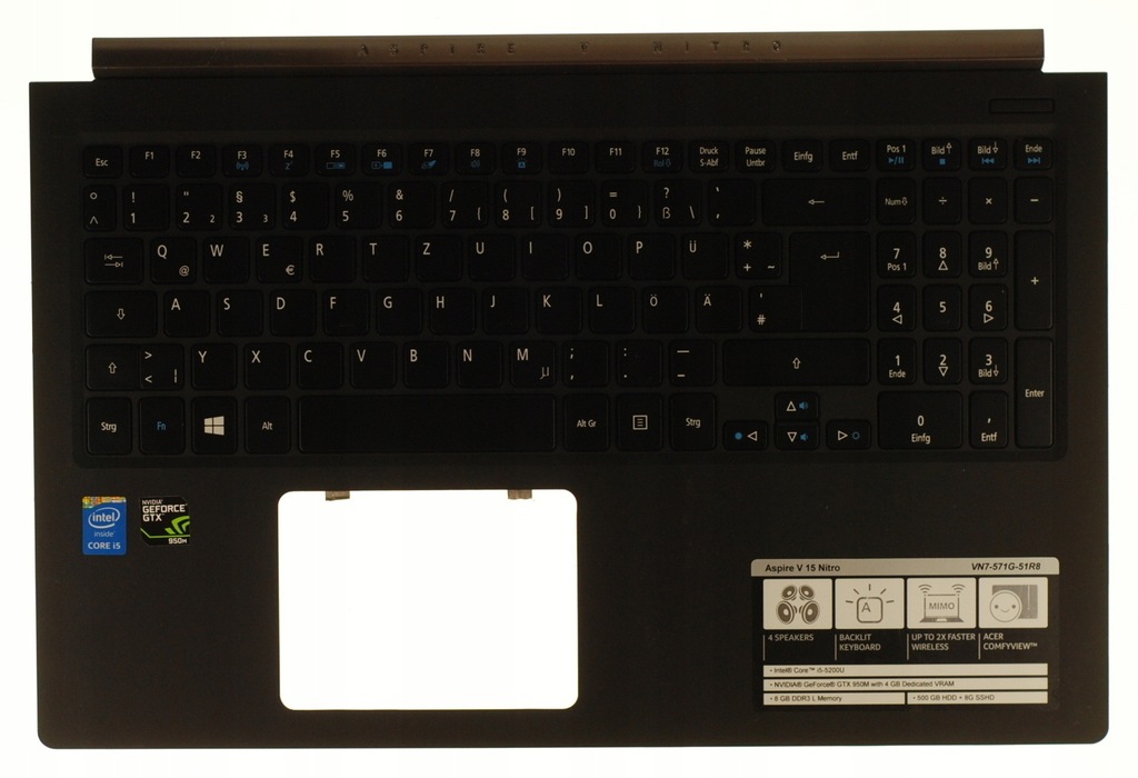 Oryginalny Palmrest Acer Aspire V15 Nitro VN7-571G - 6837321714 ...
