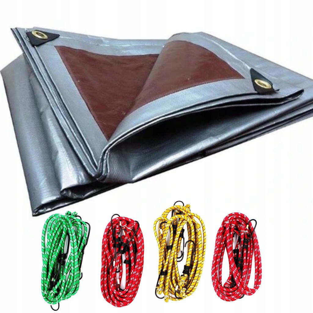 PLANDEKA MROZOODPORNA UV 4x6 210g + GUMA LINKA x4 - 12599965443 - oficjalne archiwum Allegro