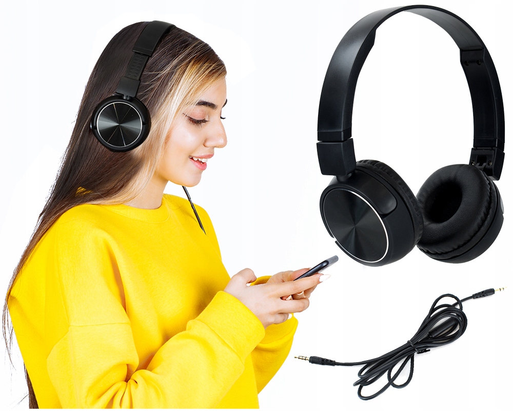 SŁUCHAWKI PRZEWODOWE NA KABLU DO SMARTFONA TABLETA - 13746524268 ...